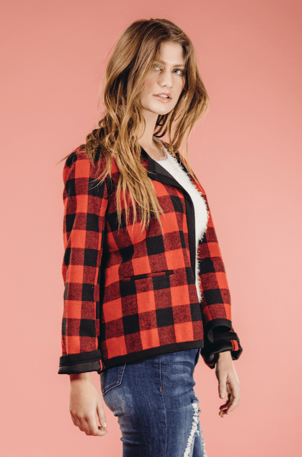 Stephanie Plaid Jacket – Haute Attitude