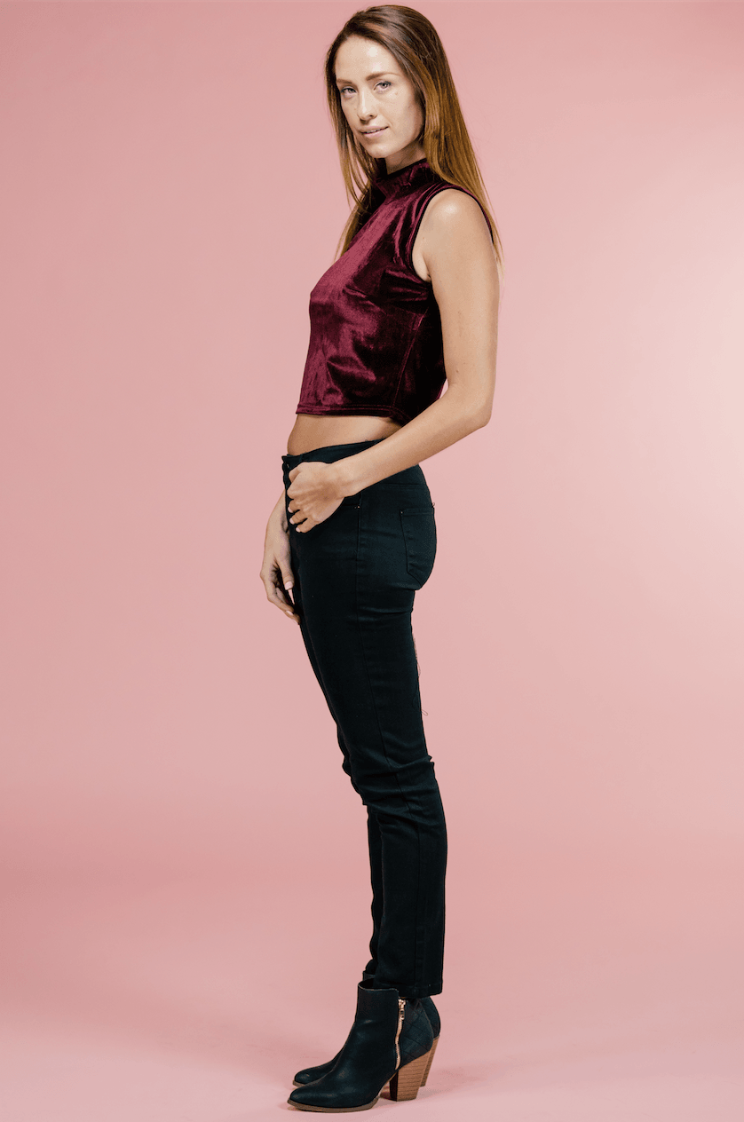 Violet Velour Crop Top – Haute Attitude